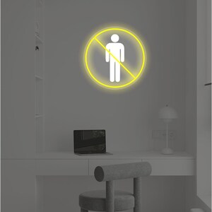 No Entry LED Neon Sign Stylish Wall Decor for Business - Etsy