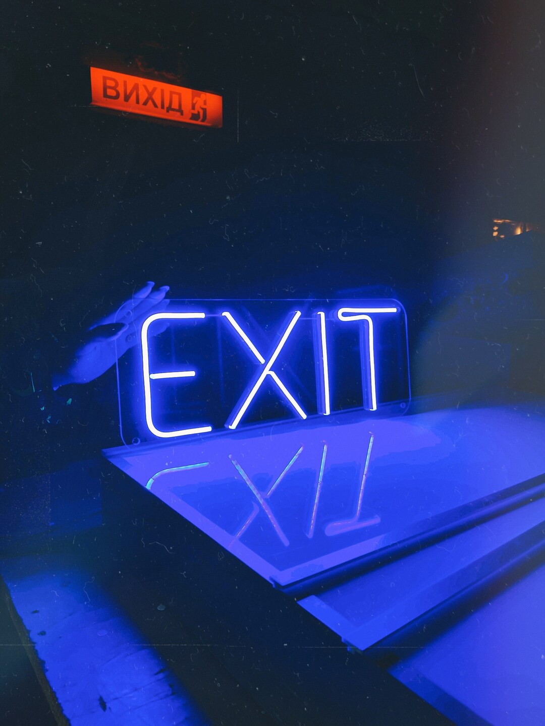 Exit LED Neon Sign | Directional Exit Sign | Business Exit Sign ...
