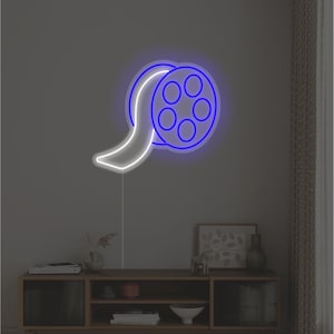 Camera Roll LED Neon Sign - Film Strip Wall Decor for Movie Lovers ...