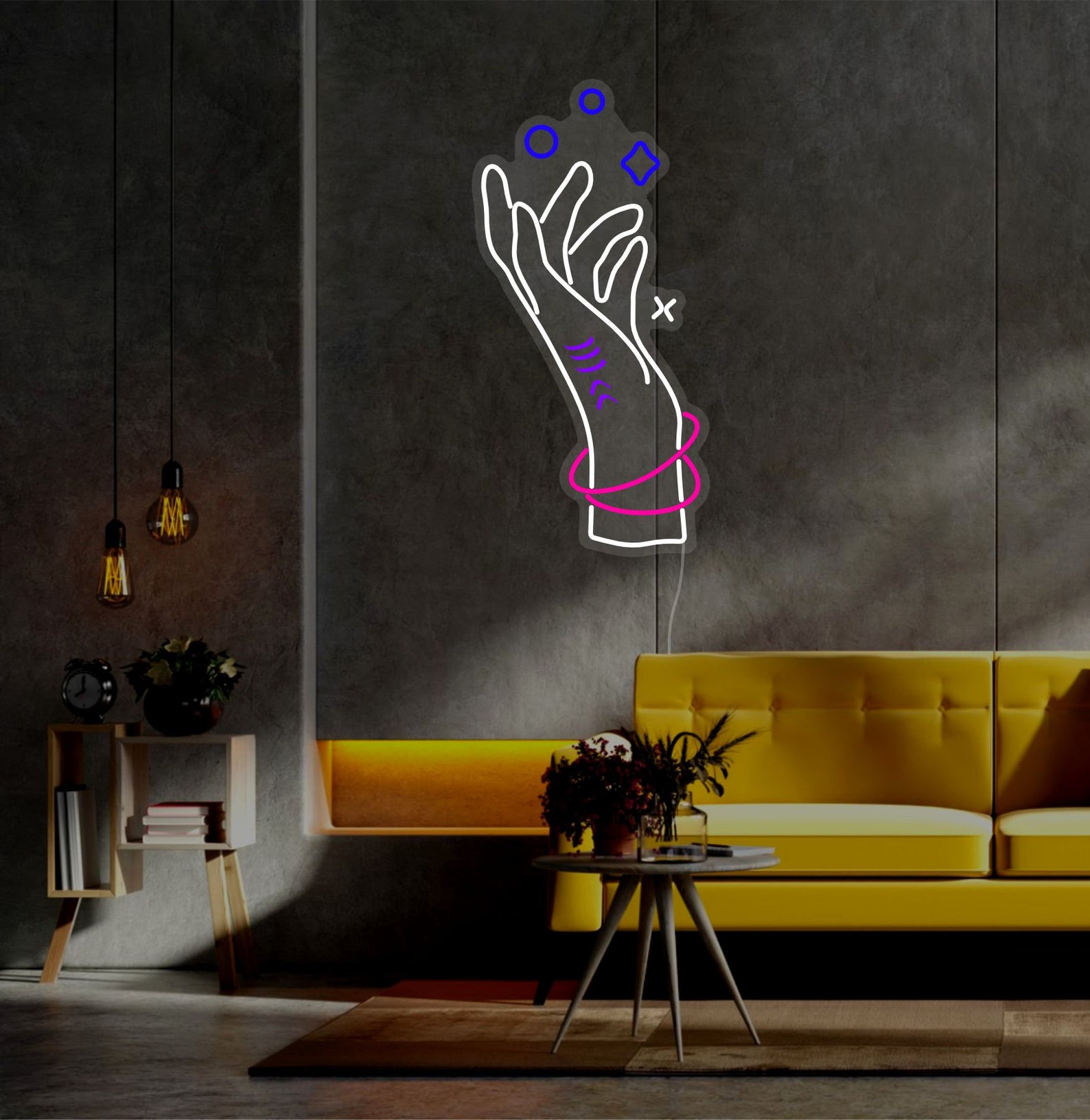 Hand LED Neon Sign, Witchy Home Decor, Spiritual Artwork, Cute ...
