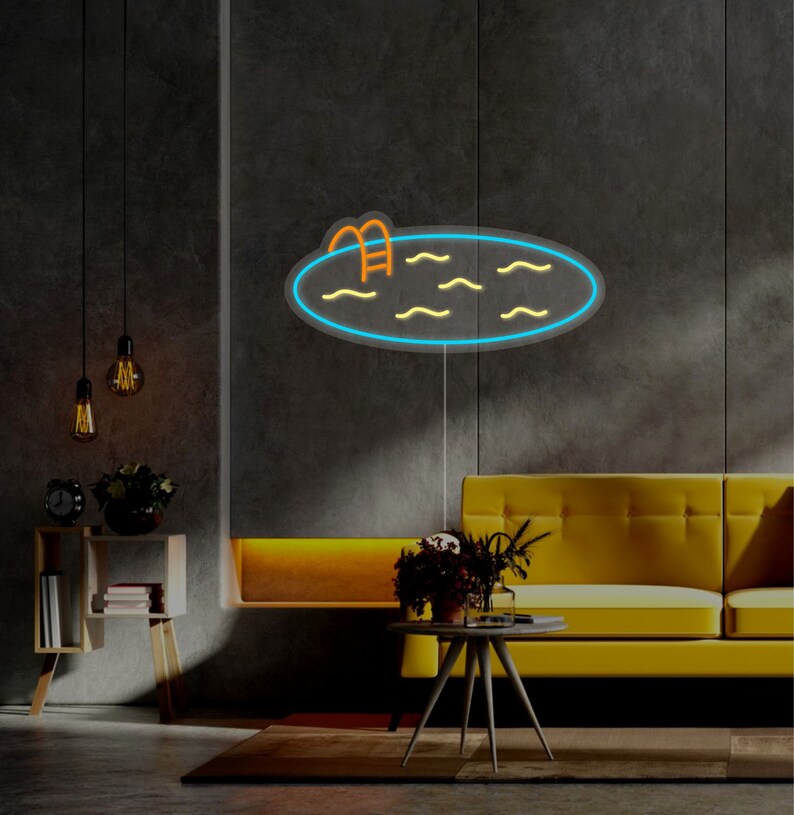 Swimming Pool LED Neon Sign | Pool House Decor | Beach House Gift ...
