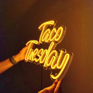 Taco Tuesday LED Neon Sign - Vibrant Mexican Decor for Taco Party and ...