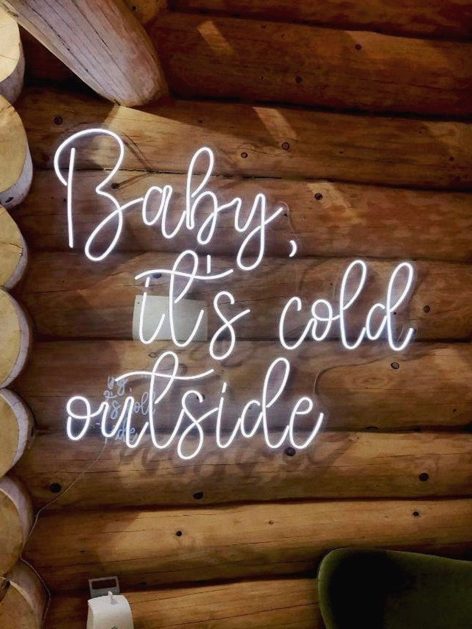 Baby It's Cold Outside LED Neon Sign Winter Holidays - Etsy