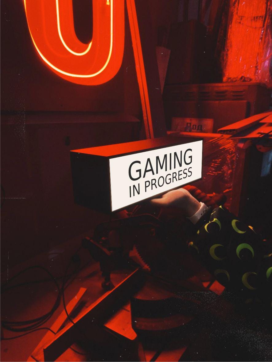 Gaming in Progress Sign | Table and Wall Light Box | Gamer Room Decor ...