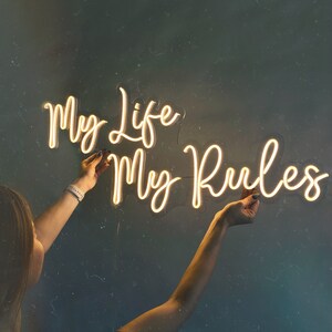 My Life, My Rules LED Neon Sign | Room Decor | Gift for Him or Her ...