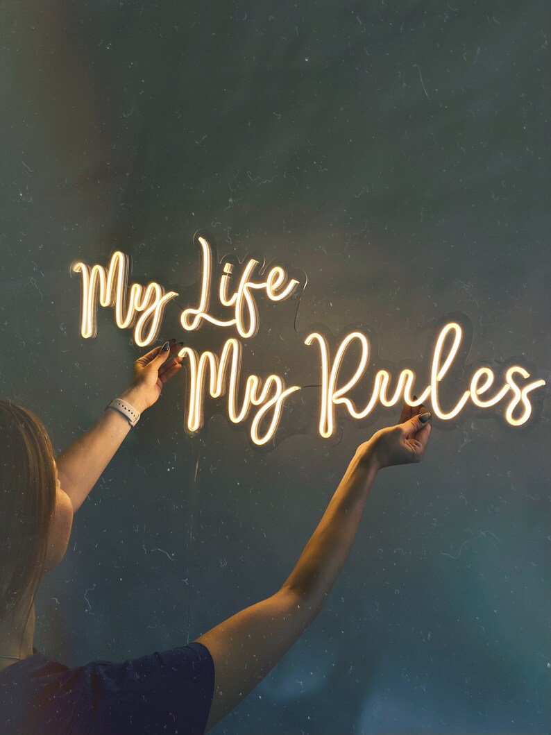 My Life, My Rules LED Neon Sign | Room Decor | Gift for Him or Her ...
