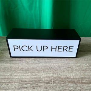 Pick up Here Sign | Table and Wall Light Box | Sign for Business | USB ...