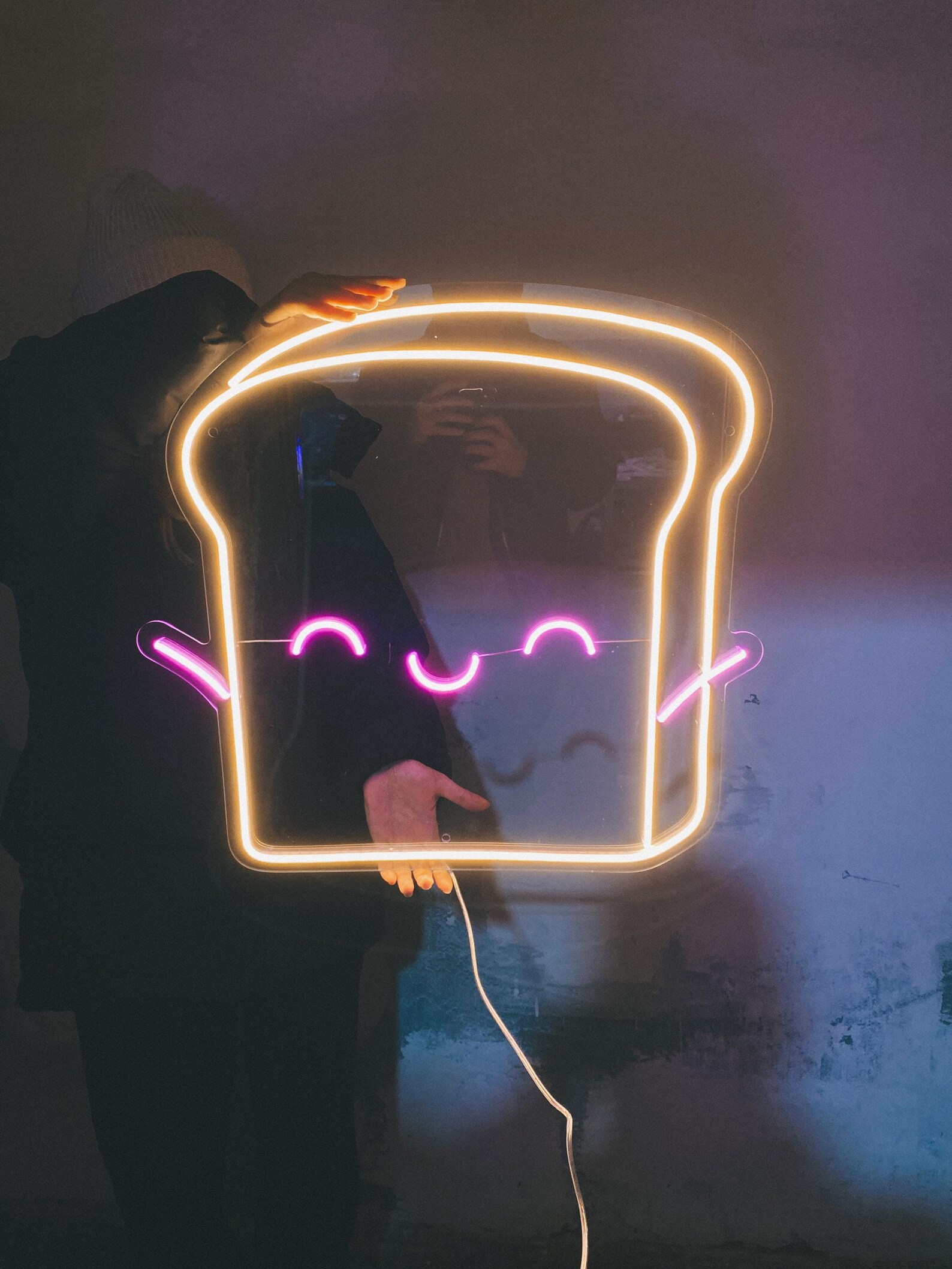Cute Toast LED Neon Sign | Kawaii Breakfast Gift | Kids Room, Kitchen ...