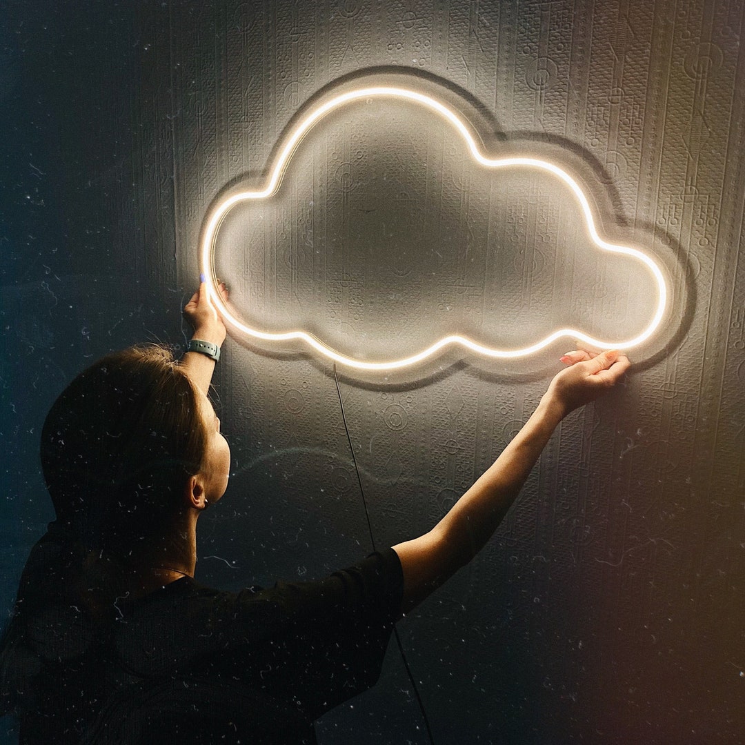Cloud LED Neon Sign | Nursery Lighting | Baby Kids Room Decor | Night ...