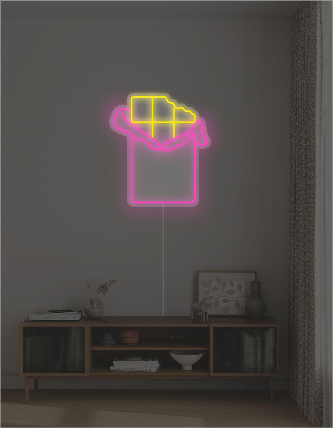 Chocolate Bar Neon Sign | Sweet Treat LED Wall Light for Cafe, Kitchen ...
