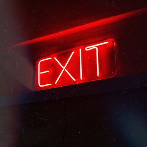 Exit LED Neon Sign Directional Exit Sign Business Exit - Etsy