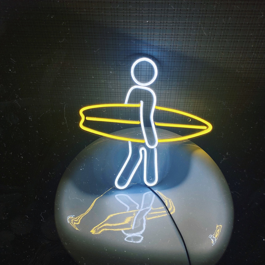 Surfer LED Neon Sign | Gift for Surfer | Ocean Lover - Choose Your ...