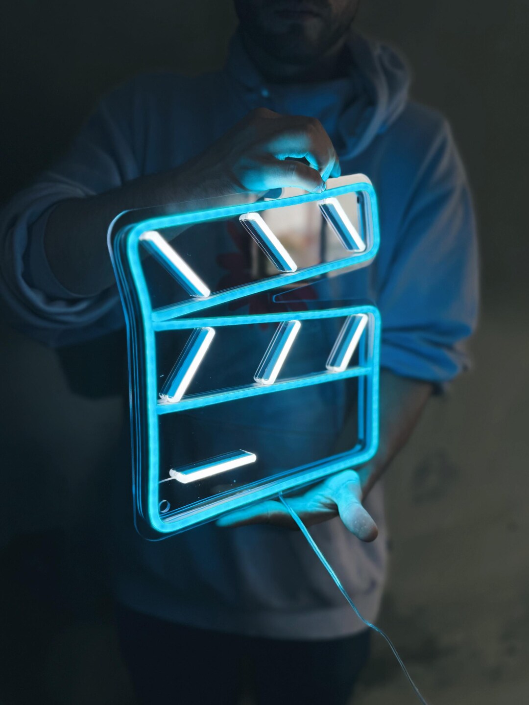 Movie Lover's Clapperboard Neon Sign - Home Theater Light up Decor - Etsy