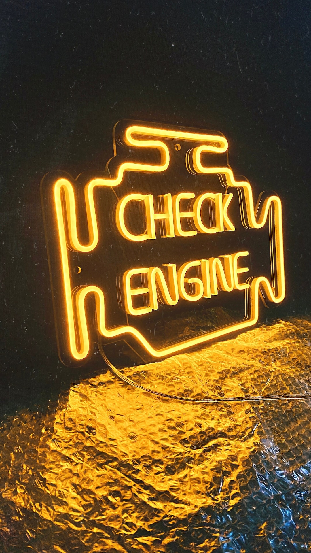 Check Engine LED Neon Sign | Perfect Automotive Gift for Dad, Mechanic ...