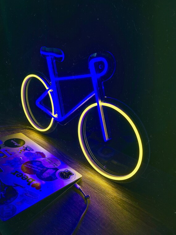 Bike LED Neon Sign Bicycle Kids Wall Decor Gift for Boy or - Etsy