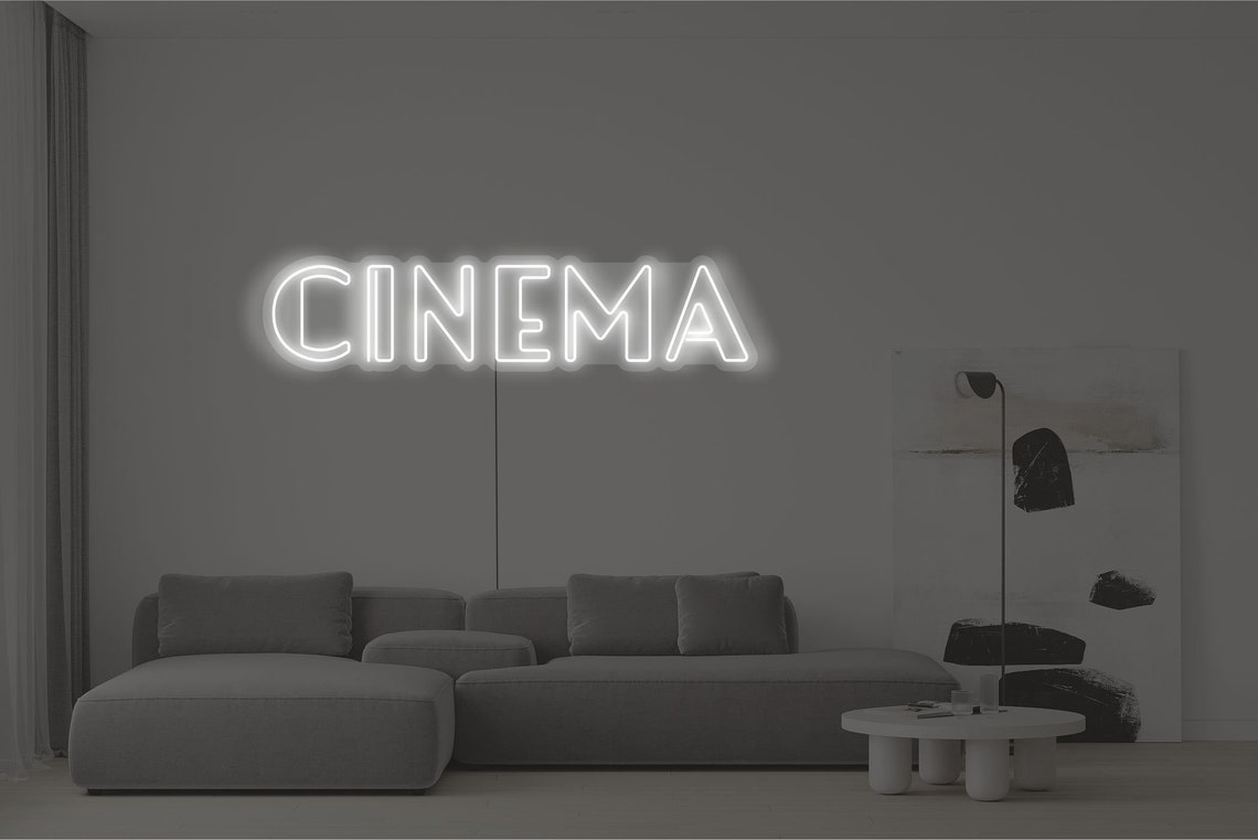 Cinema LED Neon Sign | Movie Room Wall Art | Theater Gifts - Etsy