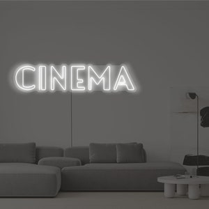 Cinema LED Neon Sign | Movie Room Wall Art | Theater Gifts - Etsy