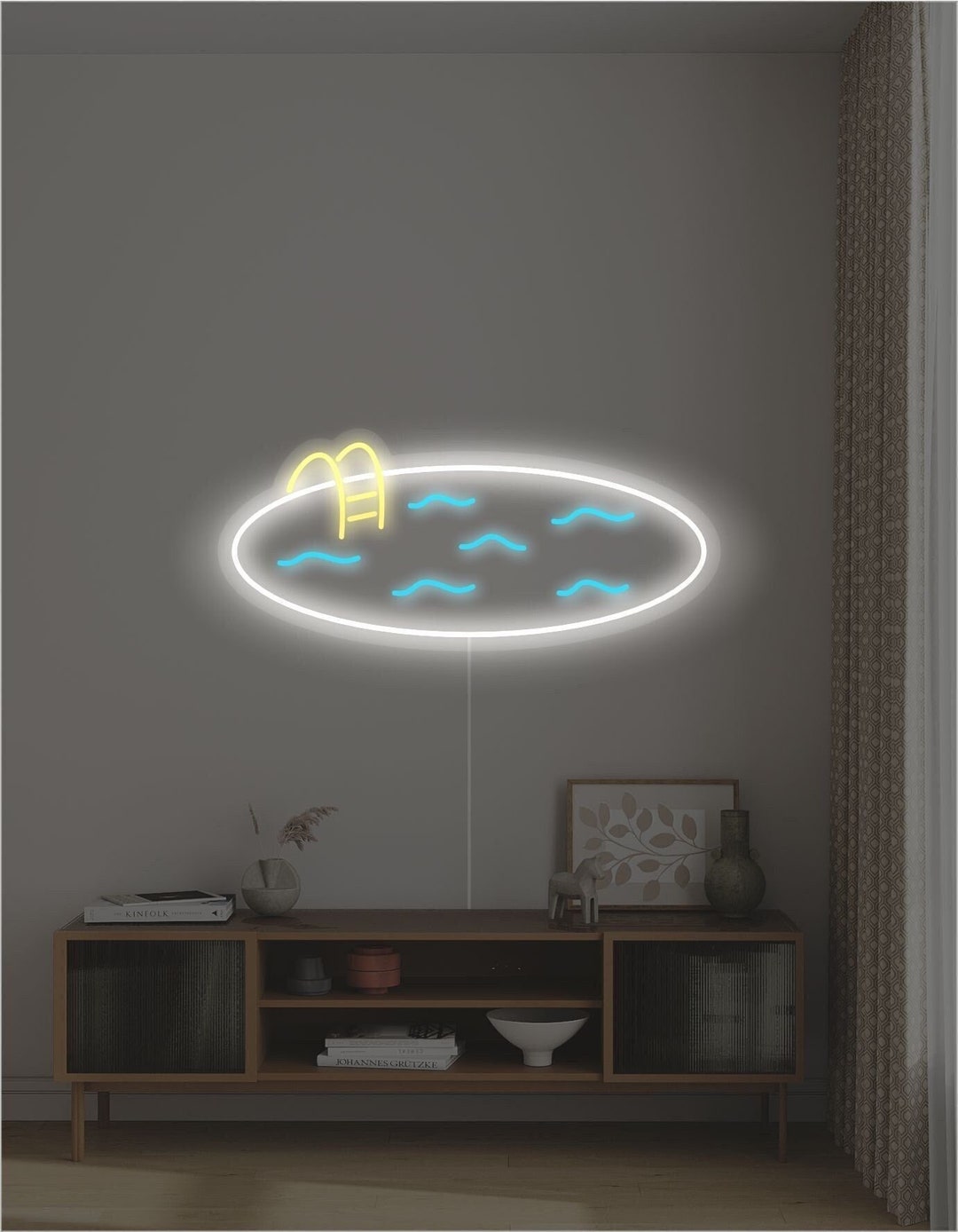 Swimming Pool LED Neon Sign | Pool House Decor | Beach House Gift ...