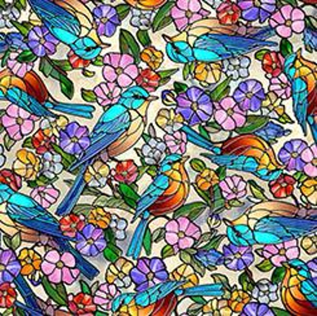 NEW - Sunlit Birds by JQ Licensing for QT Fabrics - Sold by 1/2 Yards ...