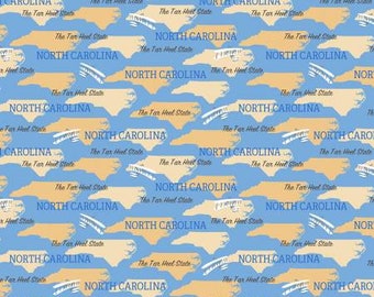North Carolina State Fabric - Etsy