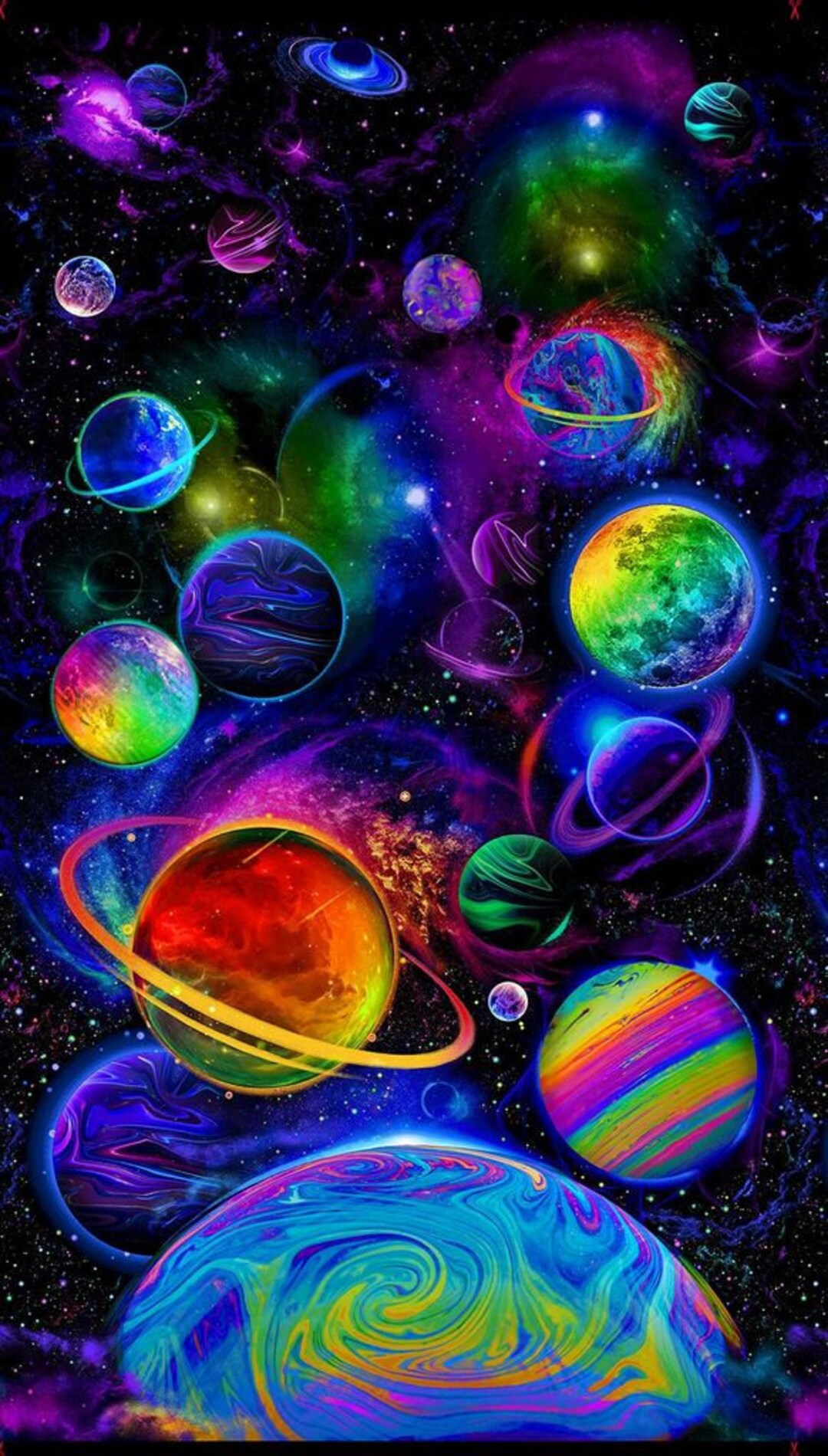 Out of This World by Chong-a Hwang for Timeless Treasures - Colorful ...