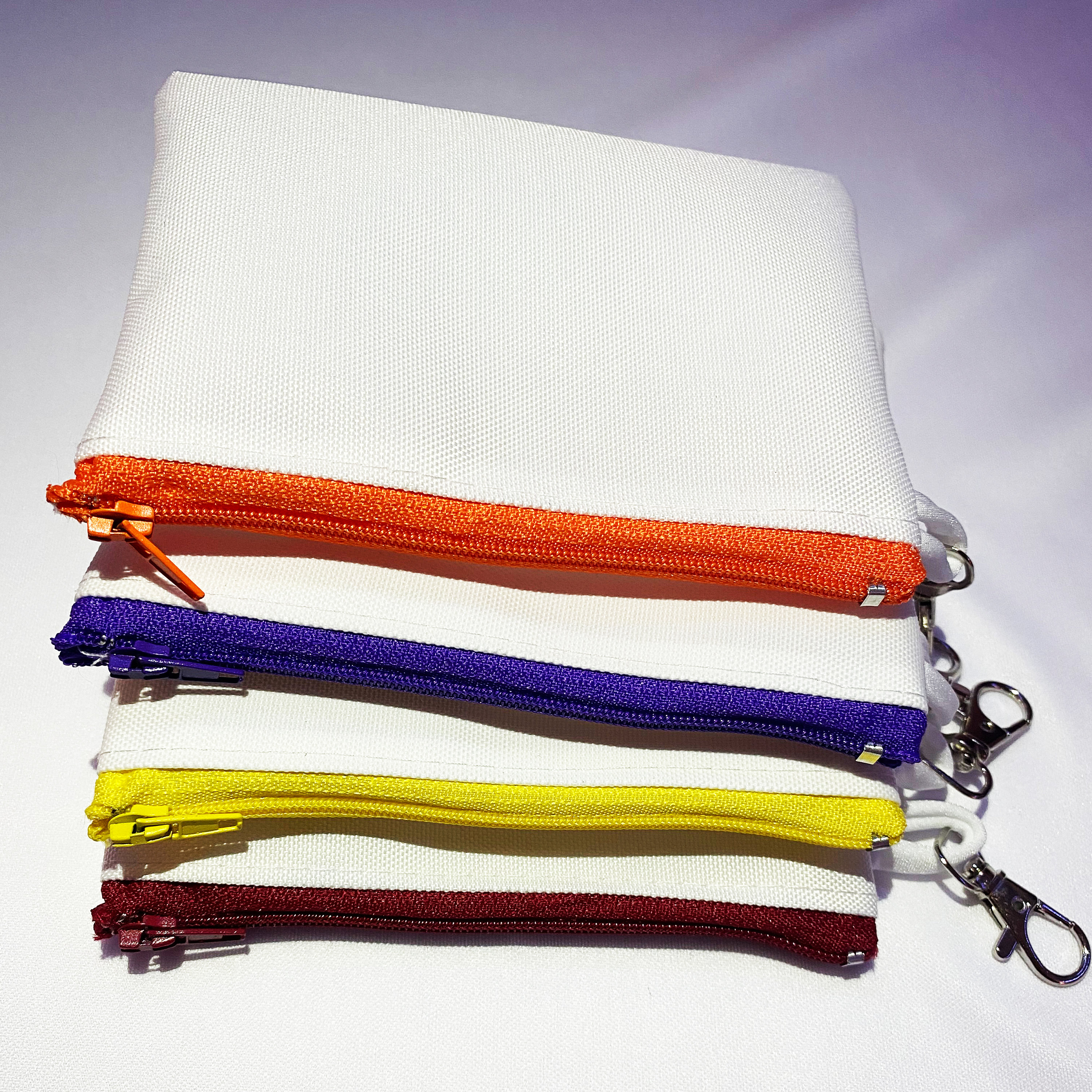 White polyester Zippered Pouch Great Birthday Gift | Etsy