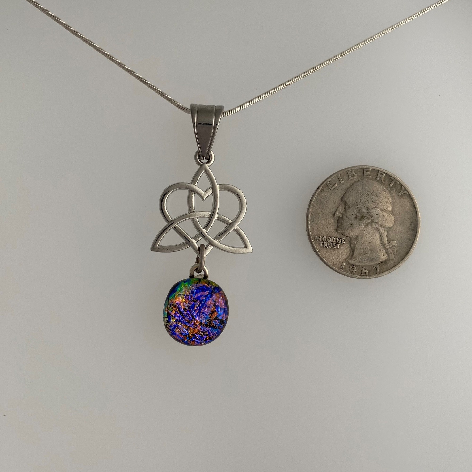 Collar colgante corazón de la Trinidad celta con mejora del - Etsy España