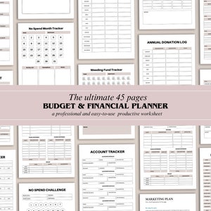Finance and Budget Binder, Expense Tracking Planner, Budget Worksheet ...