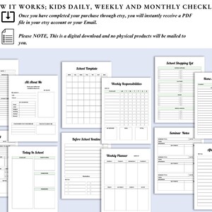 Kids Homeschool Planner Organizer, Student Agenda, Academic Scheduler ...