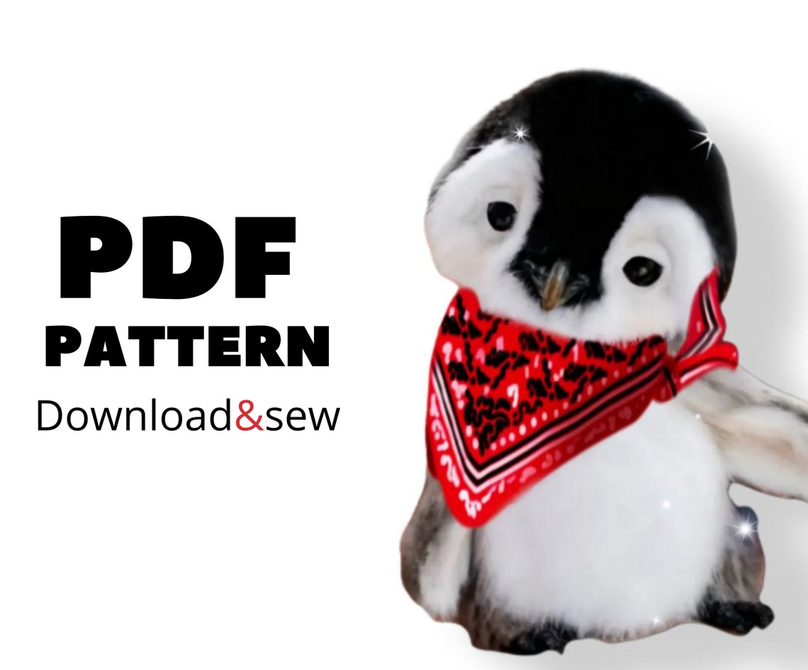 PENGUIN SEWING PATTERN Penguin Teddy Pattern Stuffed | Etsy