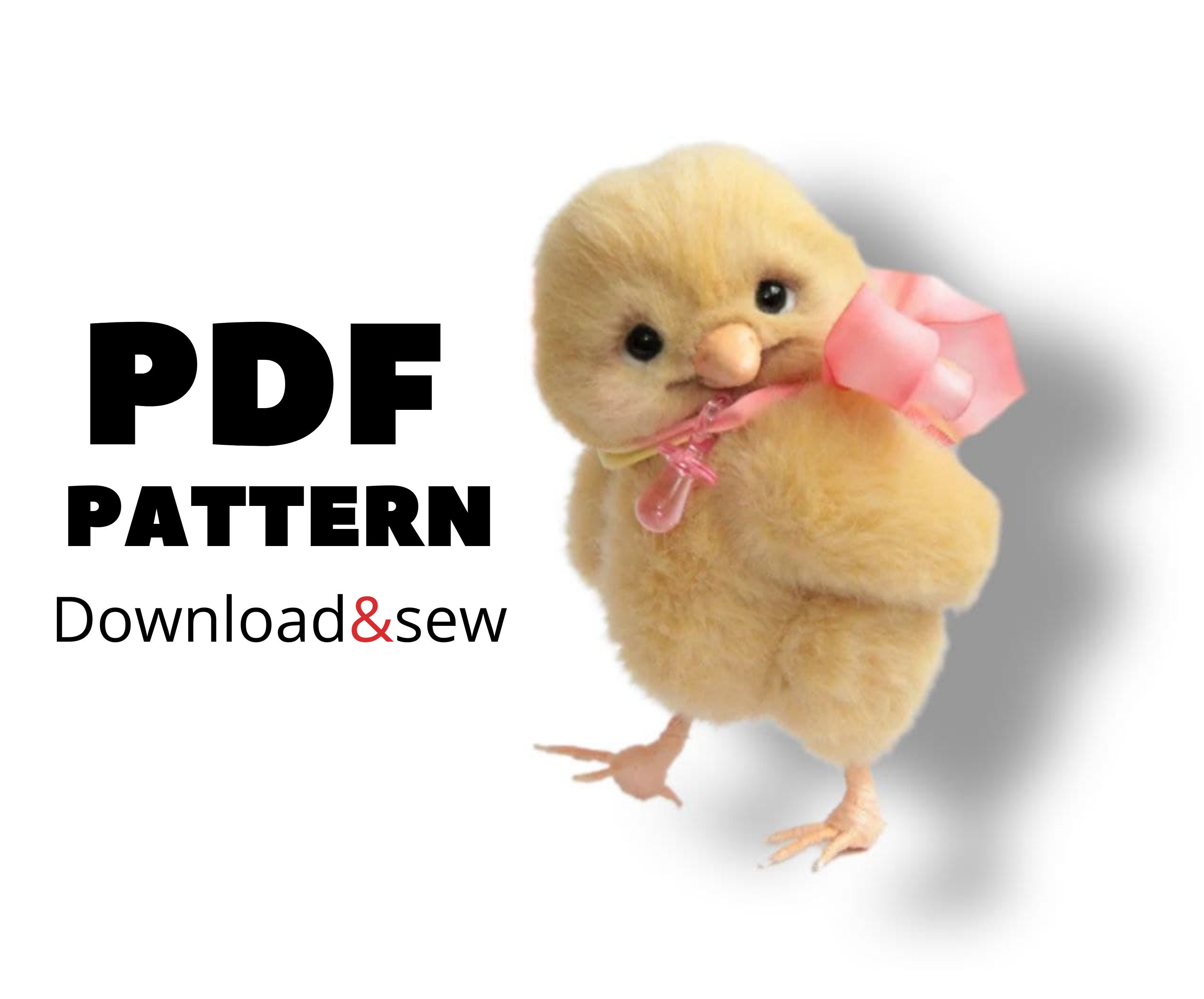 CHICKEN SEWING PATTERN Chicken Teddy Pattern Stuffed | Etsy