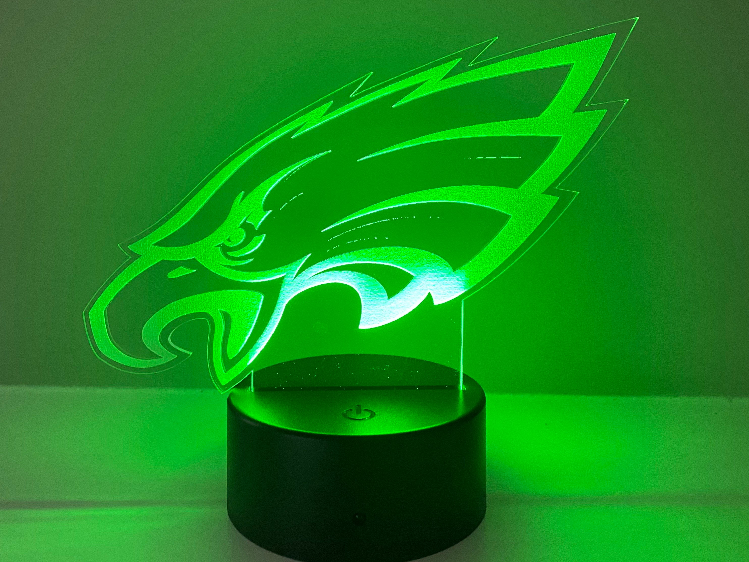 16 Color Philadelphia Eagles LED Acrylic Light Football Gift - Etsy
