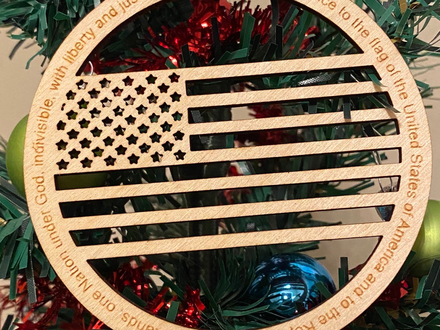 Pledge of Allegiance Wooden Flag Ornament Military Army Navy - Etsy