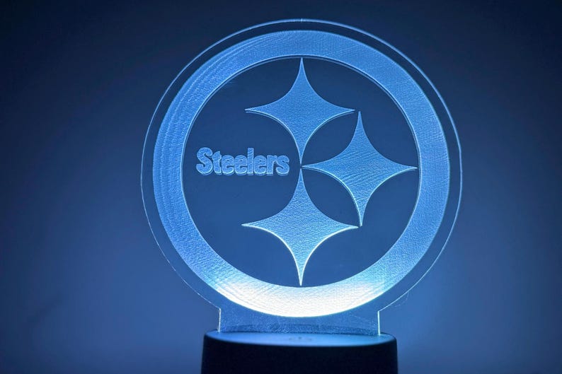 16 Color Pittsburgh Steelers LED Acrylic Light Football Gift - Etsy