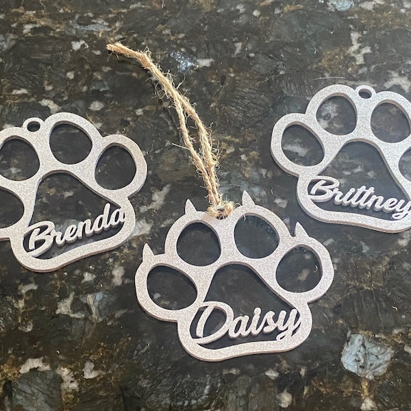 Paw Print Ornament - Etsy
