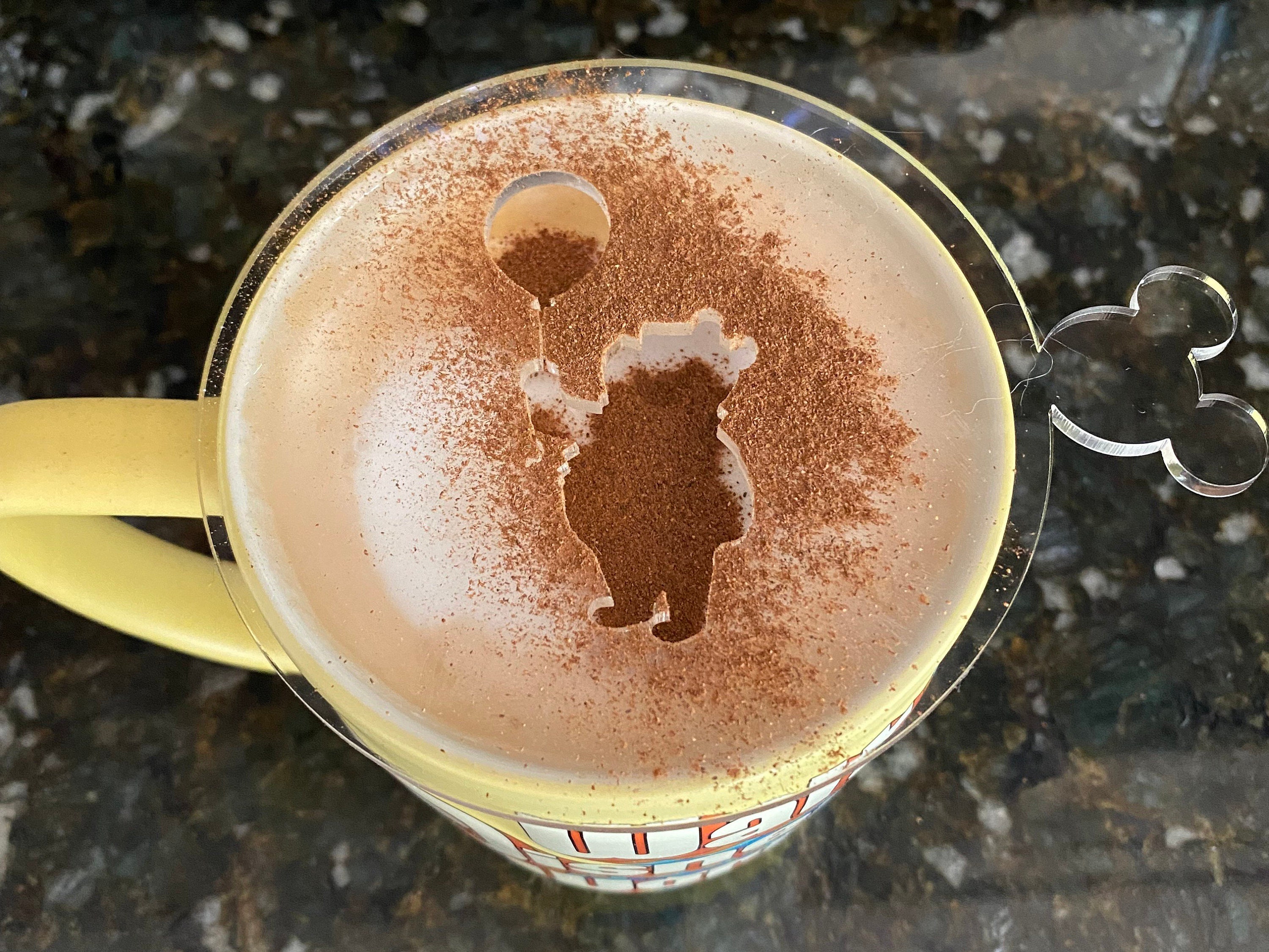 Winnie the Pooh Coffee Stencil Disney Disneyland Disney - Etsy
