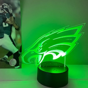 16 Color Philadelphia Eagles LED Acrylic Light Football Gift - Etsy