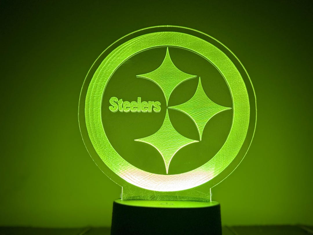 16 Color Pittsburgh Steelers LED Acrylic Light Football Gift - Etsy