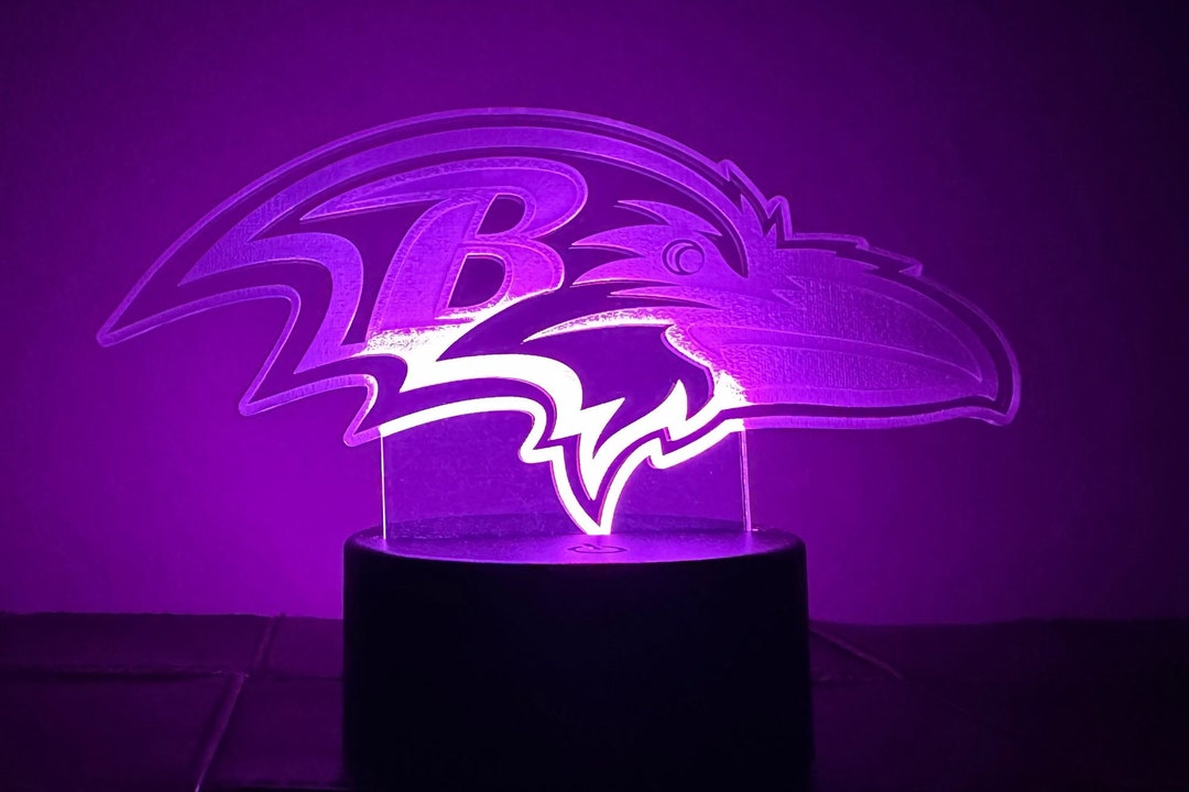 16 Color Baltimore Ravens LED Acrylic Light Football Gift - Etsy UK
