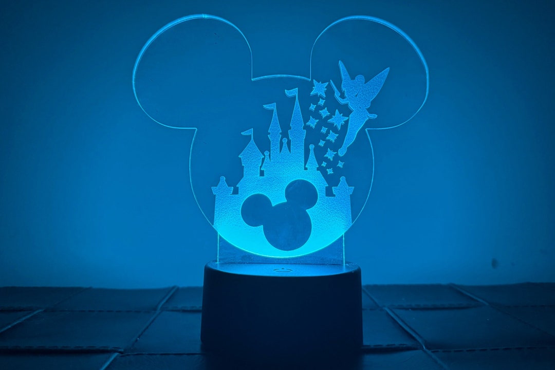 16 Color LED Acrylic Light Disney World Disneyland Lamp - Childrens ...