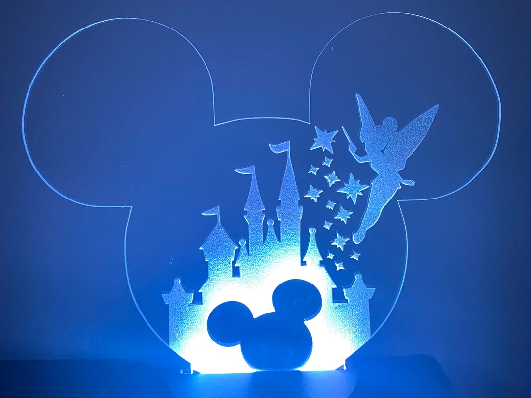 16 Color LED Acrylic Light Disney World Disneyland Lamp - Etsy