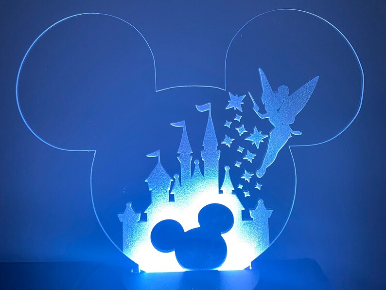 16 Color LED Acrylic Light Disney World Disneyland Lamp - Etsy