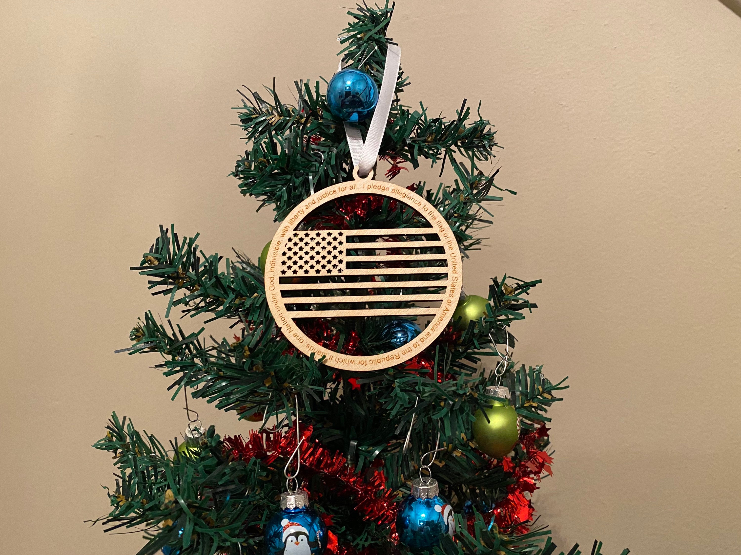 Pledge of Allegiance Wooden Flag Ornament Military Army Navy - Etsy