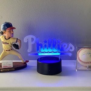 16 Color Philadelphia Phillies LED Acrylic Light Baseball World Series ...