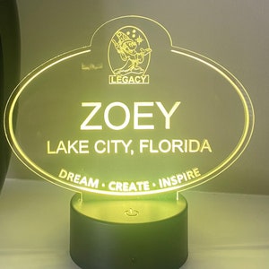 16 Color Personalized LED Acrylic Light Custom Disney World Disneyland ...