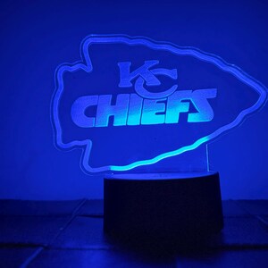 16 Color Kansas City Chiefs LED Acrylic Light Football Gift - Etsy