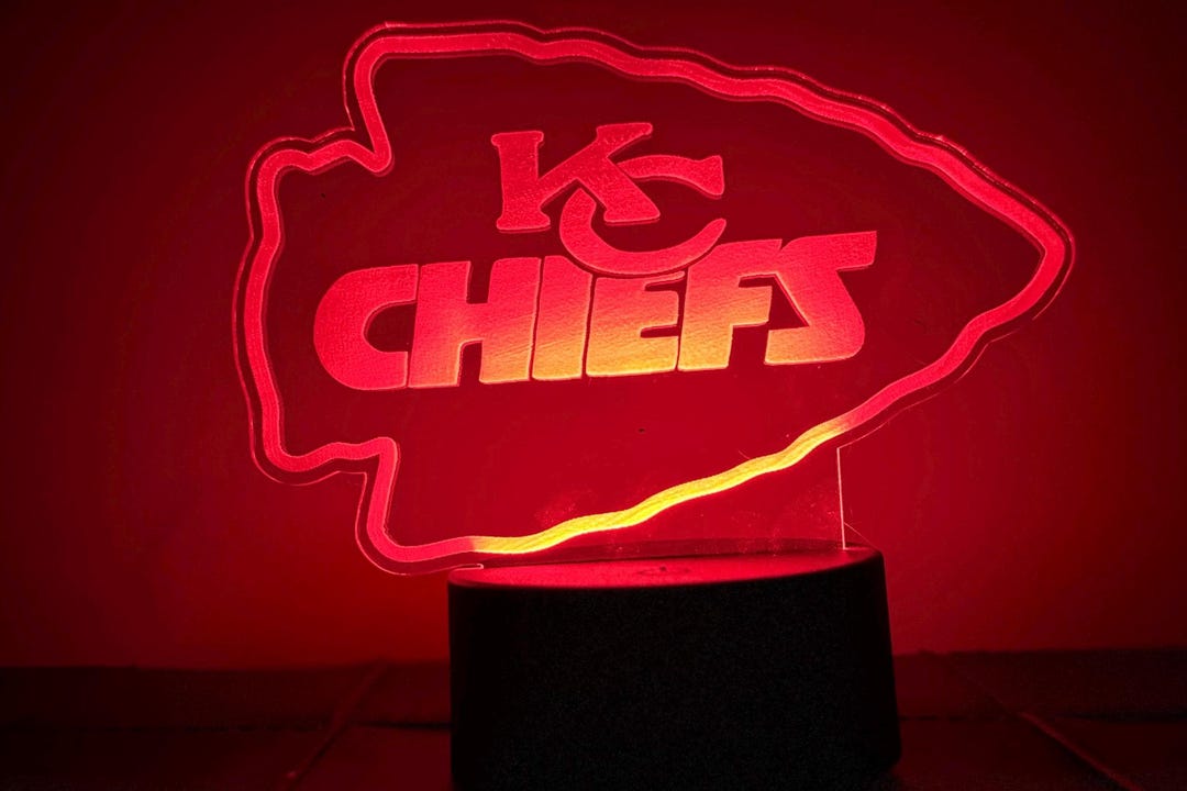 16 Color Kansas City Chiefs LED Acrylic Light Football Gift - Etsy