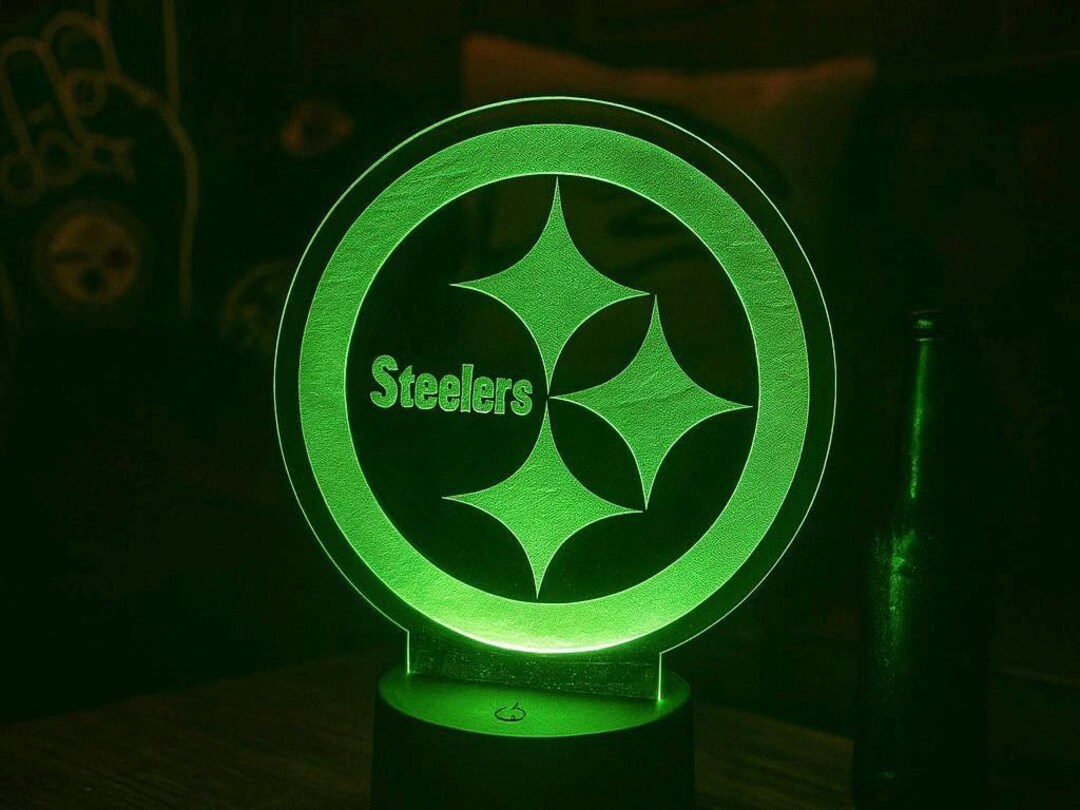 16 Color Pittsburgh Steelers LED Acrylic Light Football Gift - Etsy