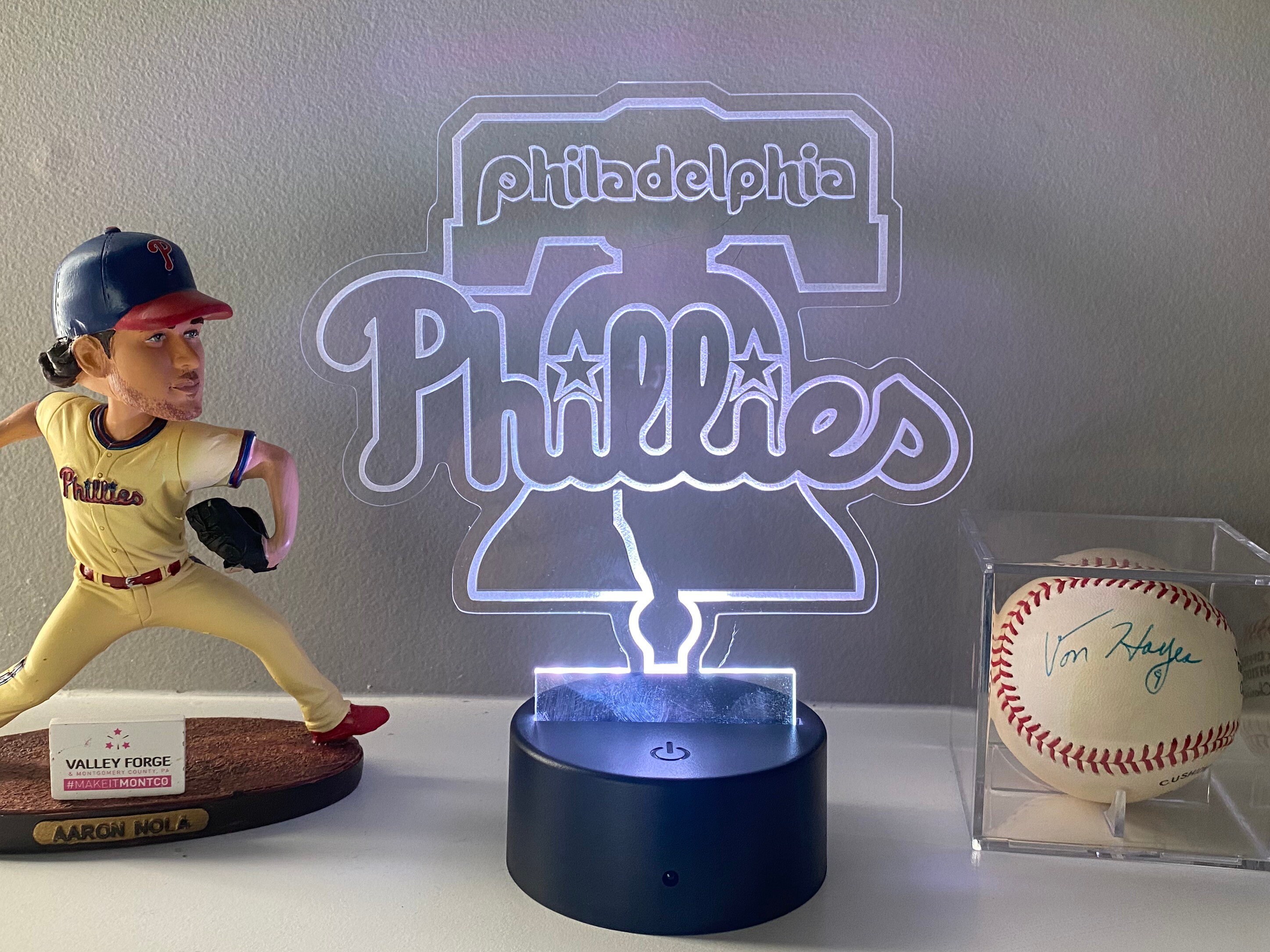 16 Color Philadelphia Phillies Bell LED Acrylic Light Baseball World ...