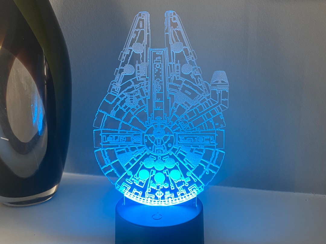 16 Color Star Wars Millennium Falcon LED Acrylic Light Disney - Etsy
